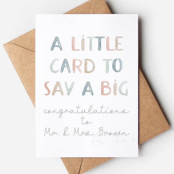 A Big Congratulations Watercolour Greeting Card - At The Helm NZ