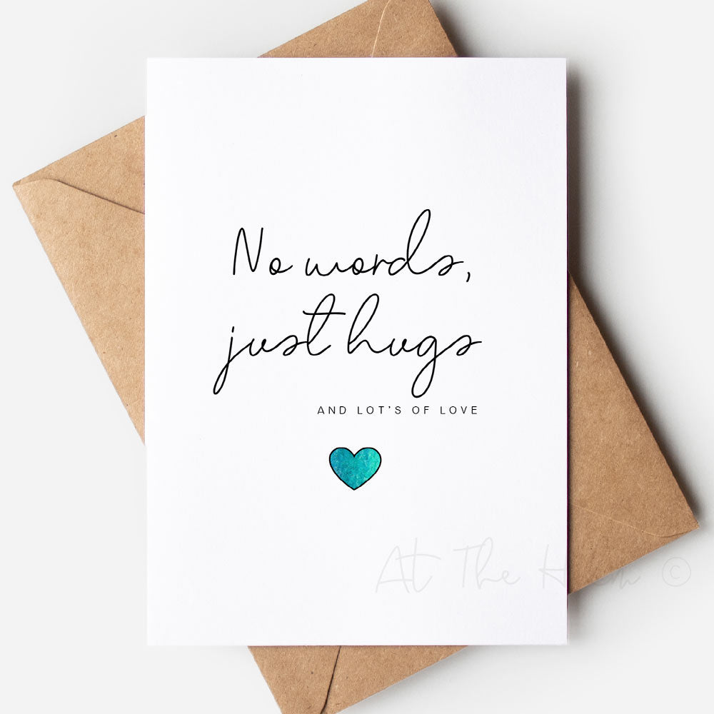 No Words, Just Hugs Greeting Card - At The Helm NZ