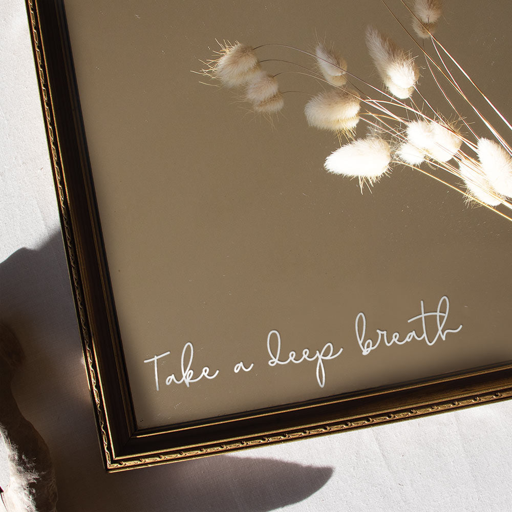"Take A Deep Breath" Affirmation Mirror Decal - At The Helm